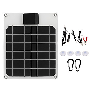 Solar Panel, Monocrystalline Solar Power Generator Panel High Efficiency Weather Resistant for RV (White)