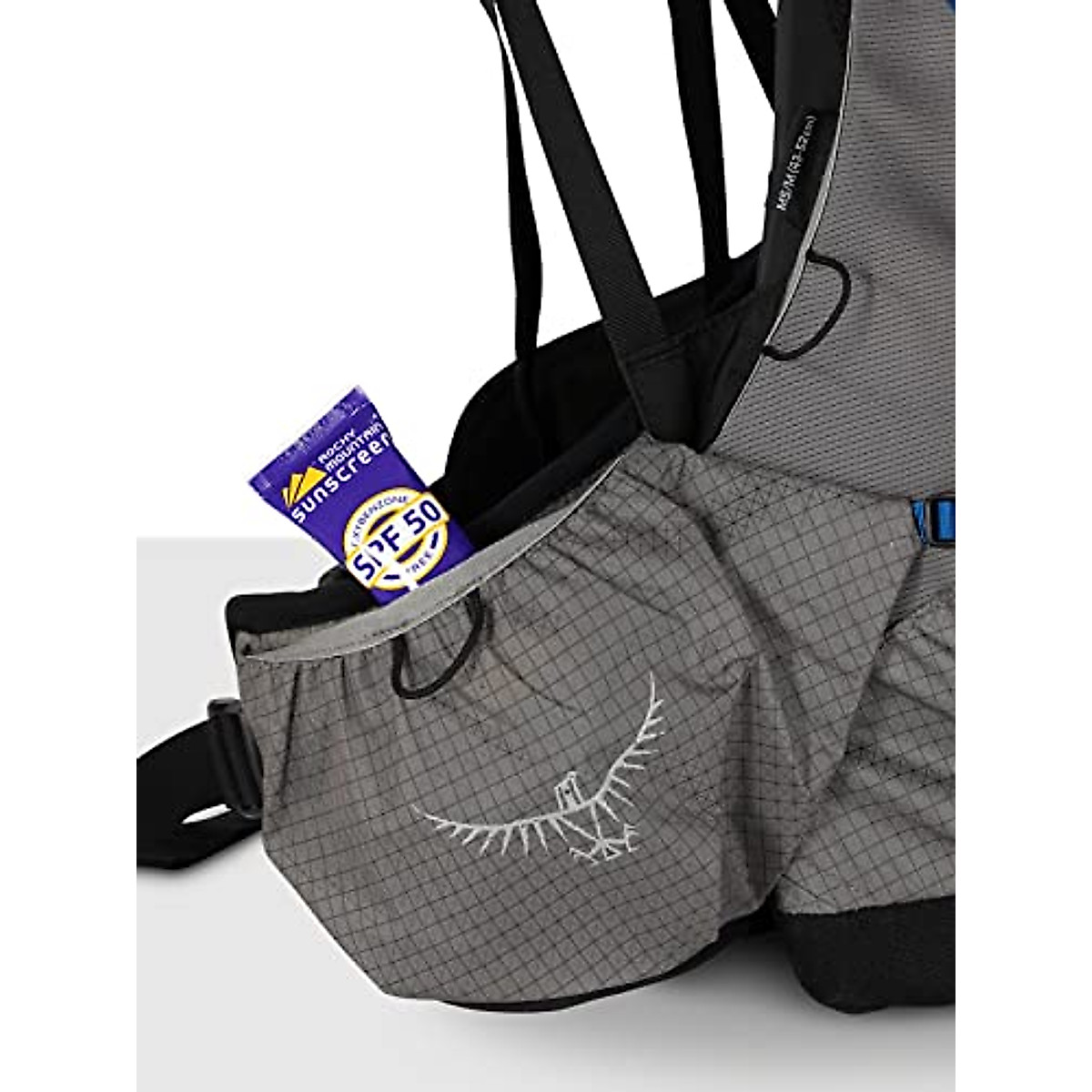 Osprey Exos Pro 55L Men's Backpacking Backpack, Dale Grey/Agam Blue, S/M