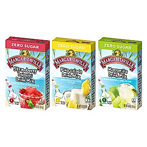 Margaritaville Singles To Go Drink Mix Ultimate Summer Variety Party Bundle Margarita, Pina Colada & Strawberry Daiquiri, (18 Piece Assortment)
