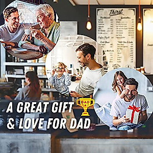 Onebttl Dad Gifts Dad Joke Coffee Mug Stainless Steel, Dad A Base, Father Presents from Daughter Son for Father's Day Birthday Christmas, Travel Mug with Lid, 12oz/350ml - Dad Jokes