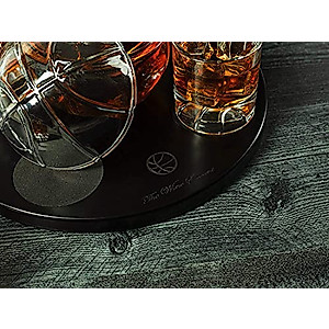 Basketball Decanter Set, Whiskey Scotch or Bourbon Decanter Perfect for Basketball Enthusiasts by The Wine Savant