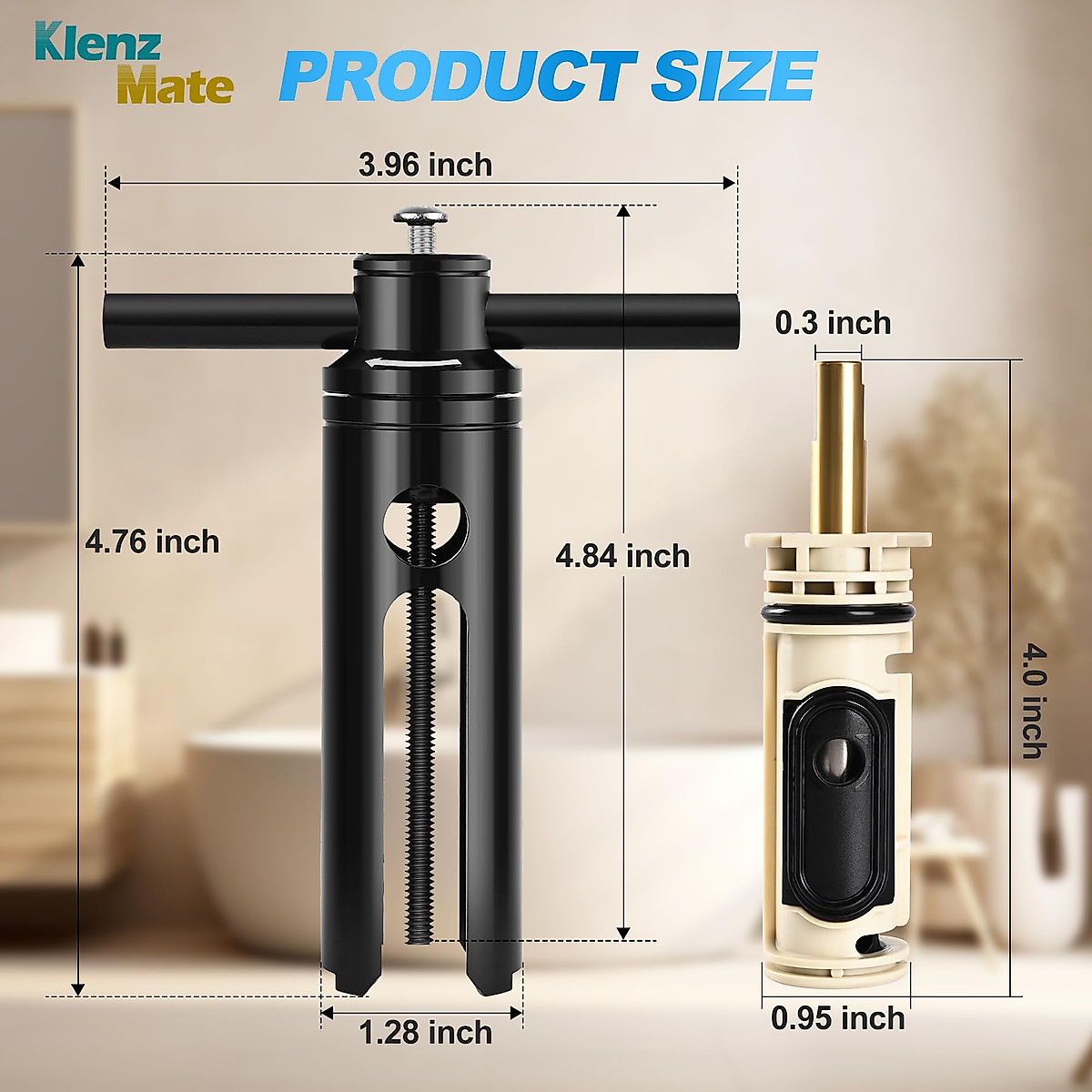 2025 New 104421U Cartridge Puller Tool,Complimentary 1222 Replacement Cartridge and lubricant,For Moen 1222 1225 1220,Tub and Shower Faucet Cartridge Remover for Moen Posi-Temp Valve