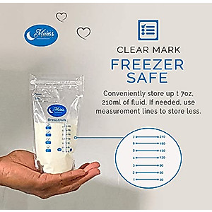 Munss Breast Milk Storage Bags Bag for Nursing Moms Leak Proof 120 Count 7oz Capacity Non Reusable|BPA Free| Suitable for Freezing. Blue