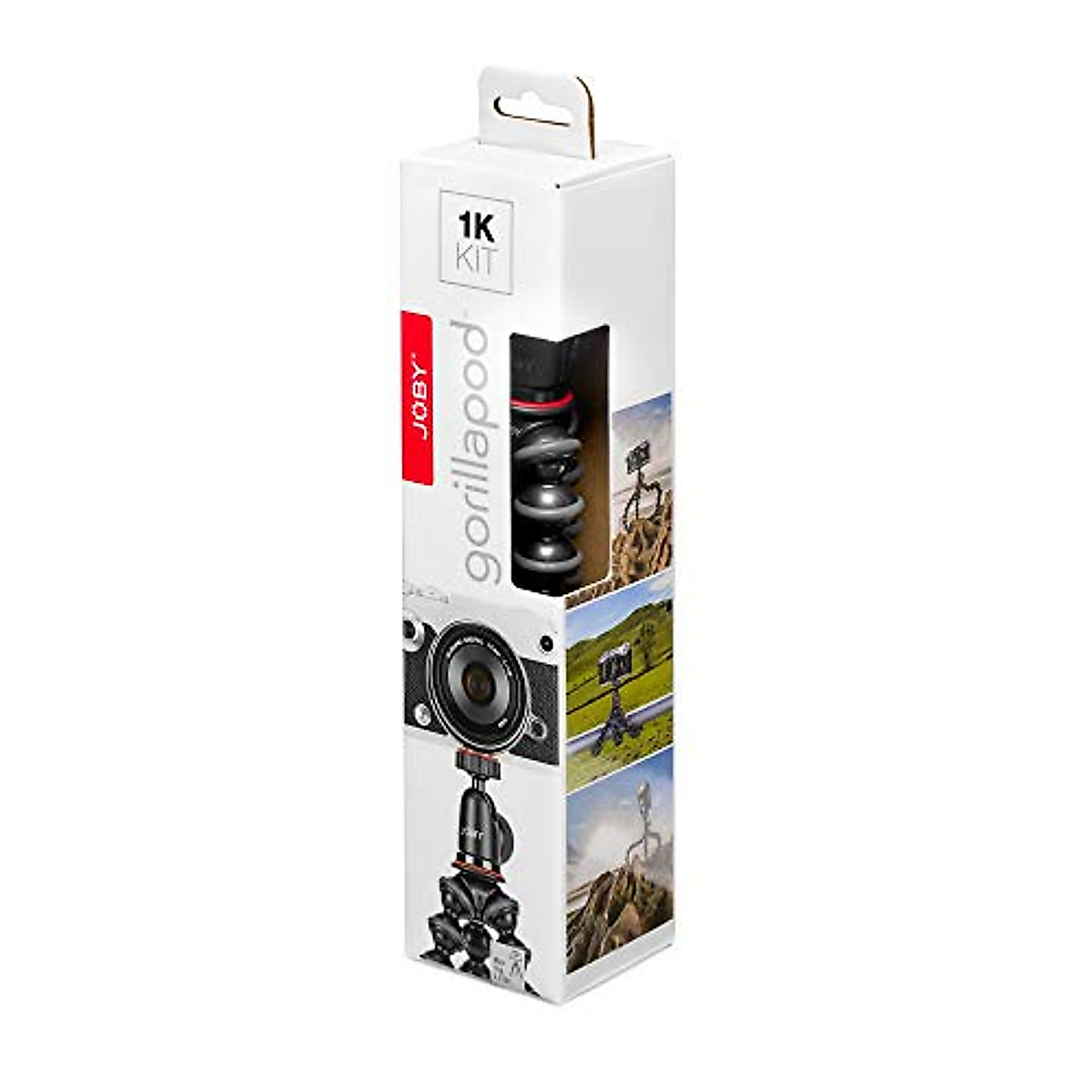 Joby JB01503 GorillaPod 1K Kit. Compact Tripod 1K Stand and Ballhead 1K for Compact Mirrorless Cameras or Devices up to 1k (2.2lbs). Black/Charcoal.