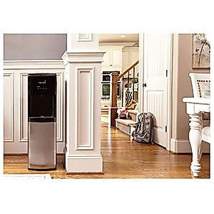 Primo Bottom-Loading Self-Sanitizing Water Dispenser, 3 Temp (Hot-Cool-Cold) Water Cooler Water Dispenser for 5 Gallon Bottle w/Child Safety Lock, Black and Stainless Steel