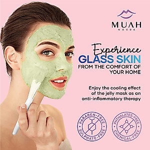 Jelly Face Mask for Facials Professional - Hydrating, Nourishing & Soothing Gel Face Mask for Dry Skin - Helps Reduce Wrinkles, Fine Lines & Minimize Pores - 10 Treatment Jelly Mask