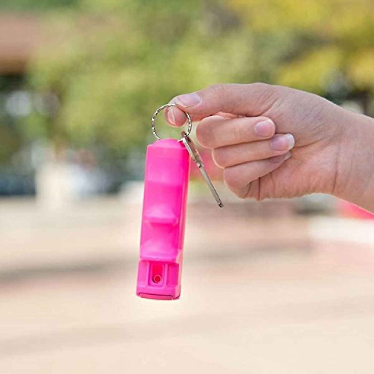 SABRE RED Pepper Gel with Snap Clip, 25 Bursts (5x Other Brands), 12-Foot (4-Meter) Range, Flip Top Safety, Gel is Safer, Maximum Strength OC Spray, Durable Hard Case, Ergonomic Finger Grip, Pink