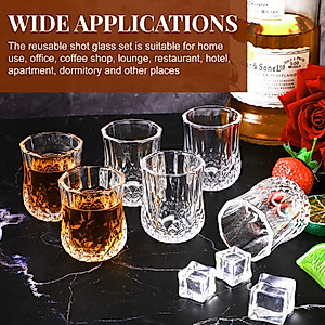 Meanplan 1.7oz Mini Shot Glasses Set Tasting Glasses Heavy Base Clear Shot Glass Cute Cordial Glasses Mini Wine Glasses for Serving Whiskey, Wine, Juice (24 Pieces)