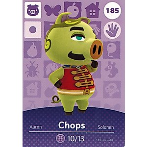 Nintendo Animal Crossing Happy Home Designer Amiibo Card Chops 185/200 USA Version