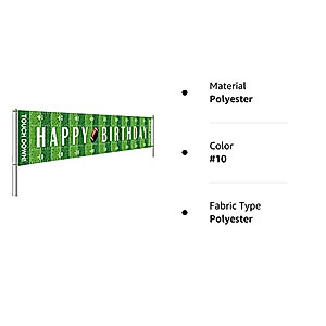 Large Football Happy Birthday Party Banner, Game Day Sports Party Decorations, Football Photo Backdrop Hanging Decorations(9.8 x 1.6 feet)