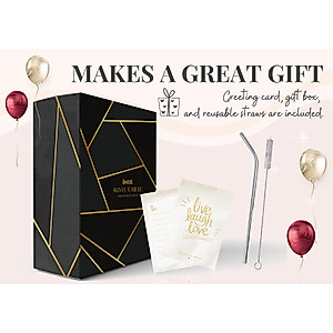 Onebttl Wedding Gifts for Couples, Insulated Stainless Steel Wine Tumblers Set with Lid & Straw, for Newlywed, Ideal for Engagement, Anniversary - Mr & Mr, Gay Couple Gifts