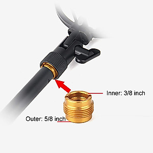 6 Pieces 5/8" Male to 3/8" Female Threaded Nut Screw Adapters Microphone Clip Holder Nut Adapters For Mic Micphone Stand