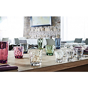 Bormioli Rocco Diamond DOF Ocean Glass, Set of 4, 4 Count (Pack of 1), Blue