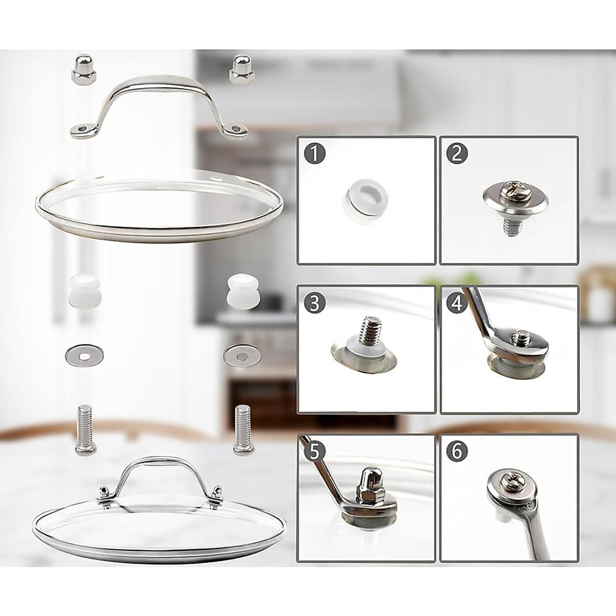 ZENFUN 6 Quart Steamer Pot, 18/10 Stainless Steel Steam Pot, Stock Pot with Glass Lid, Cooking Pot with Lid Suitable for Soups, Stews, Sauce Pot, Induction Pot, Multipots, Pasta Cooker Steamer