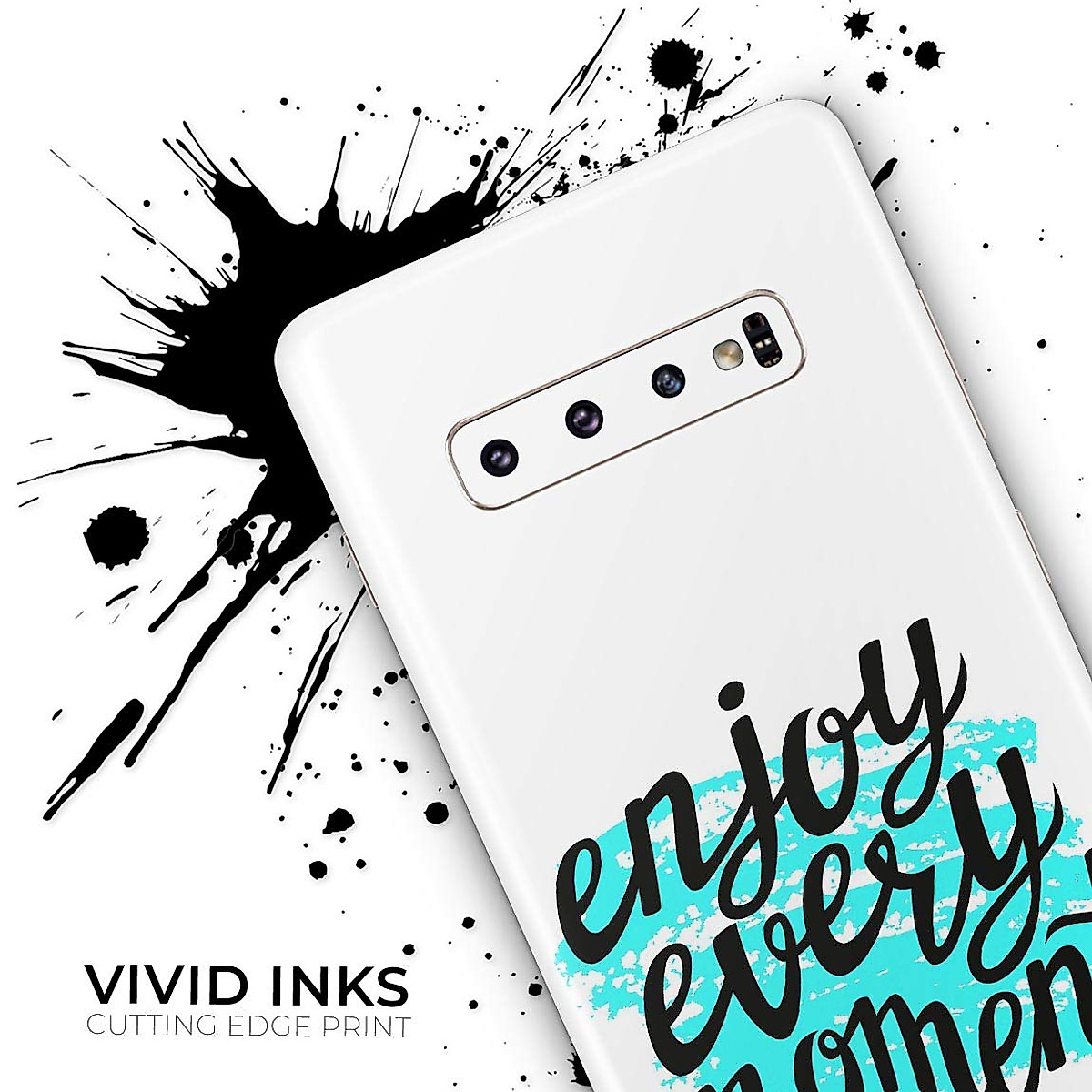 DesignSkinz Enjoy Every Moment Protective Vinyl Decal Wrap Skin Cover Compatible with The Samsung Galaxy S20 (Screen Trim & Back Glass Skin)