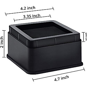 Utopia Bedding Bed Risers 2 Inch - Pack of 8 - Furniture Risers with Anti Slip Foam & Rubber Pad - Stackable Bed Lifts Risers Heavy Duty for Sofa, Bed, Table, Couch & Chair (Black)