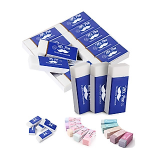 Mr. Pen Pencil Erasers, White, Large, Pack of 10