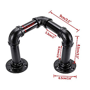 Sumnacon Vintage Style Towel Rack Holder-Industrial Pipe Metal Wall Mounted Towel Holder Organizer with Hardware for Bathroom, Kitchen, Bedroom, Electroplated Black Finish