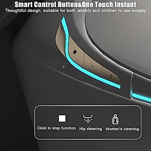 yatuiex Smart Toilet with Bidet Built in for Bathrooms, One Piece Bidet Toilet with Warm Water Sprayer & Dryer, Foot Sensor Operation, Heated Bidet Seat, Auto Toilet with LCD Display White