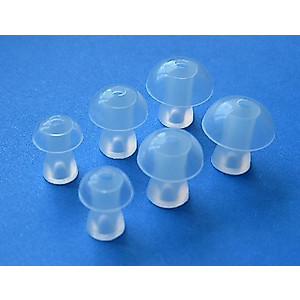 6 pcs : S/M/L Soft Replacement Mushroom Domes Eartips Earbuds Compatible with Siemens Touching, Motion, Nitro,Aquaris, Siemens Life, Lotus 12P,13P,13SP,23P,23SP, 23M BTE (Behind the Ear) Hearing Aids