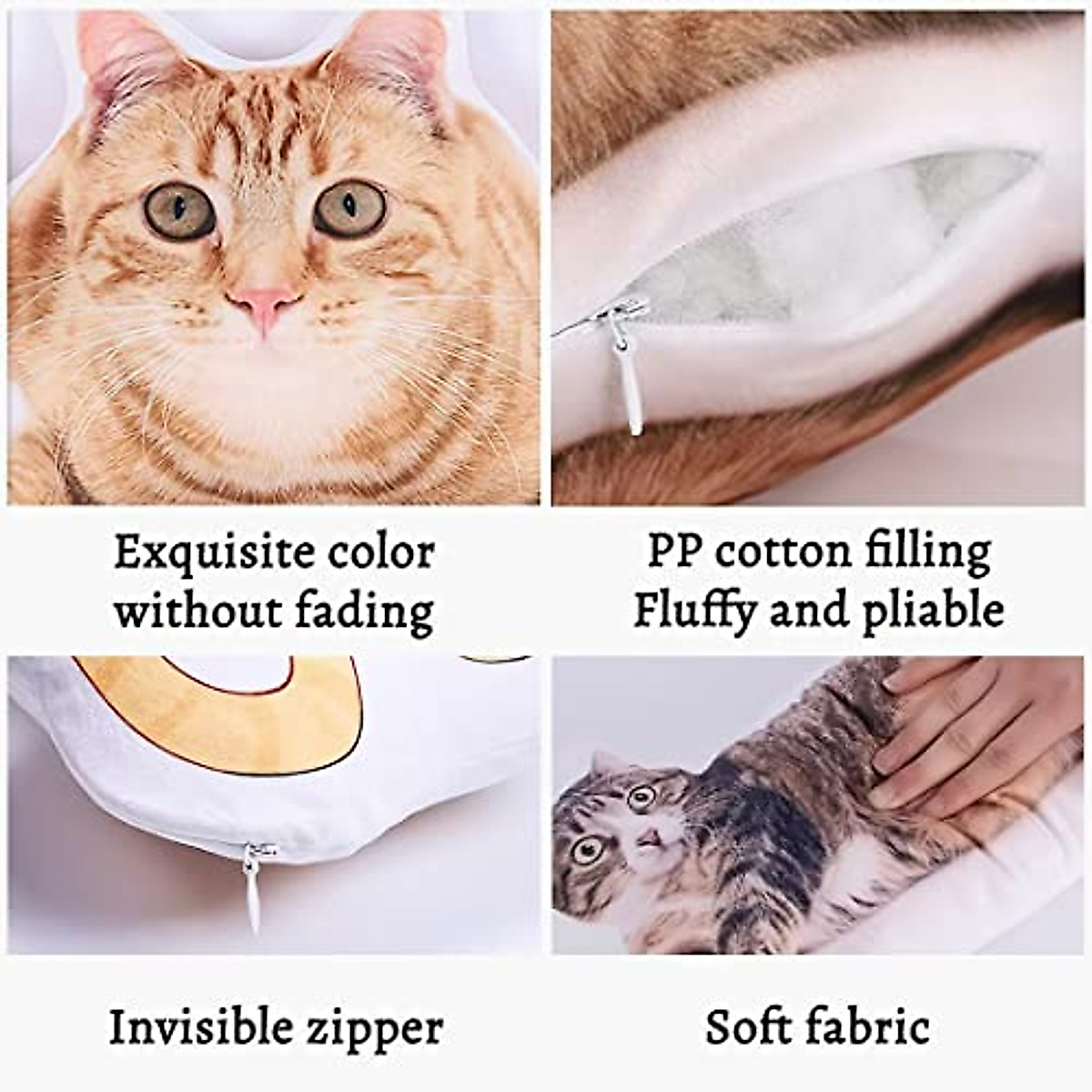 Seamaid Custom Pet Pillow Personalized Dog Cat Photo Pillow Duplex Printing Shaped Pillow Designed Gifts for Father’s Day,12inch