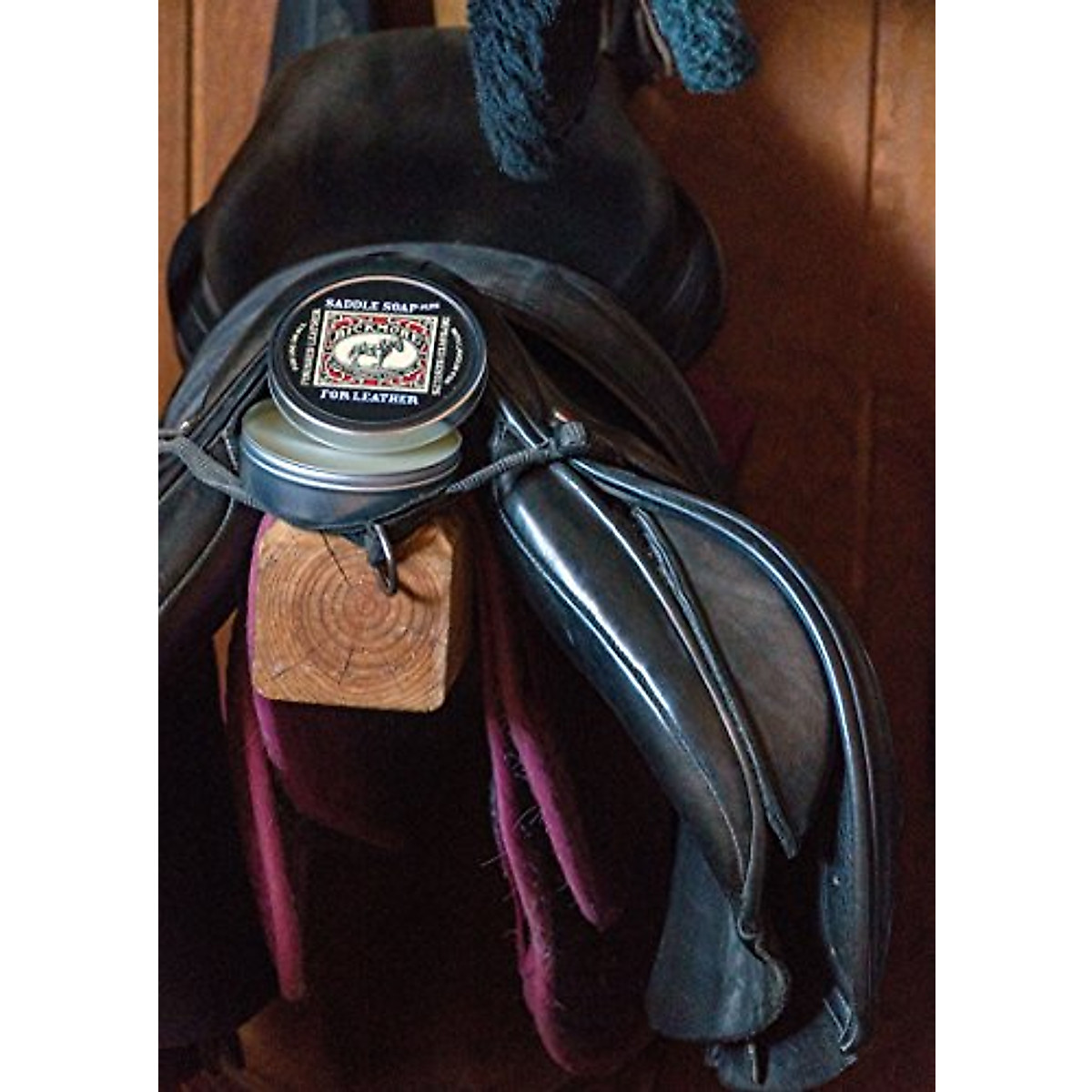 Bickmore Saddle Soap Plus - 2.8oz - Leather Cleaner & Conditioner with Lanolin - Restorer, Moisturizer, and Protector