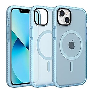 ZCDAYE Magnetic Case for iPhone 14/iPhone 13, [Compatible with Magsafe] [Silky Touch] [Mil-Drop Protection] Shockproof Cover for iPhone 14/iPhone 13 6.1" - Blue