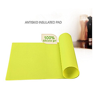 CozzKit Rectangle 3040cm Silicone Place Mats Heat Resistant Non Slip Table Mats (Red)