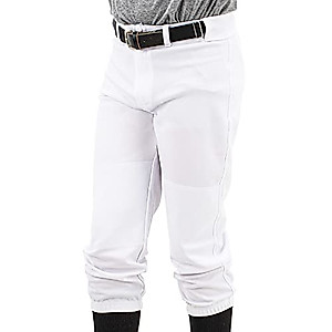 Franklin Sports Youth Baseball + Softball Pants - Knee High White Baseball Pants for Kids - Boys + Girls Knicker Style with Belt Loop - White - Extra Large