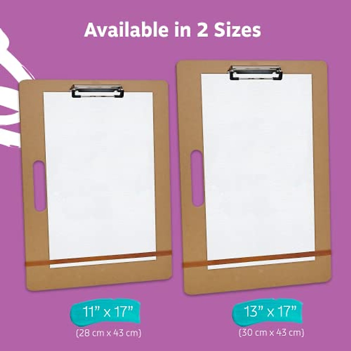 Artlicious Drawing Board - 13 x 17 Sketch Boards with Handle for Drafting Art - Portable Wooden Clipboard for Class or Studio Fit in Artists Tote
