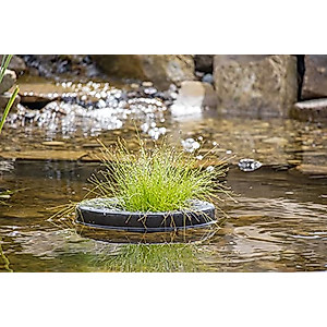 PondH2o 14" Round Floating Aquatic Water Garden Pond Planter Baskets, Floatable Aquatic Plant Flower Islands for Ponds and Water Features | Value 2 Pack