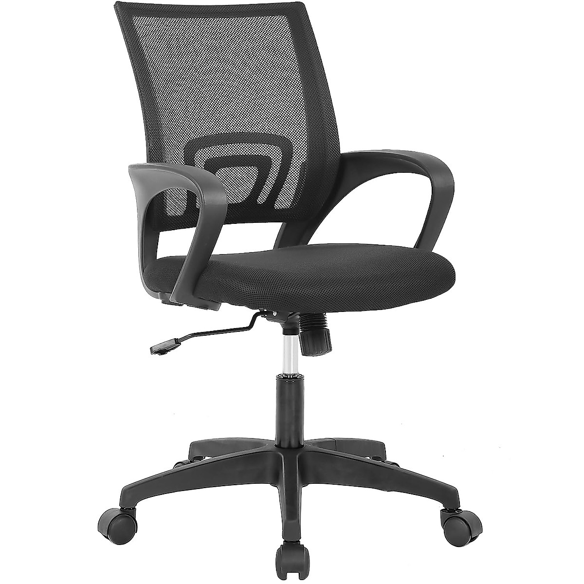 Ruesleag Office Desk Chairs Mid Back Mesh Chairs Ergonomic Desk Chair Executive Adjustable Task Chair for Women Adults Home Office Computer Chair, Black