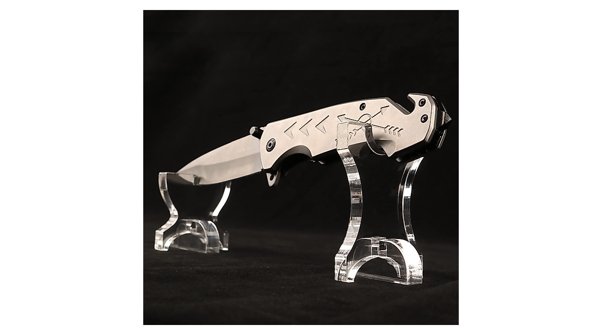 HHUXIUE Transparent Acrylic Knife Display Stand & Holder