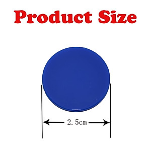 Smartdealspro 300pcs 1 Inch 10 Colors Opaque Plastic Learning Counters Counting Mini Poker Chips Game Tokens (Without Edge)