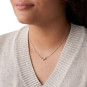 Fossil Women's Silver-Tone Necklace, Color: Silver (Model: JF02856998)