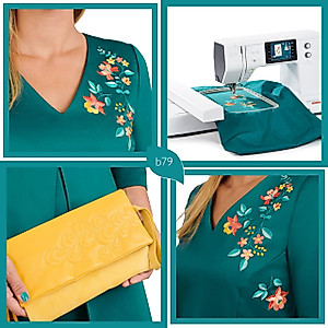 Bernette B79 Sewing & Embroidery Machine - Deluxe Embroidery Design Tools Bundle (Over $500 Embroidery Design Tools and 60 pcs Sunset Thread)