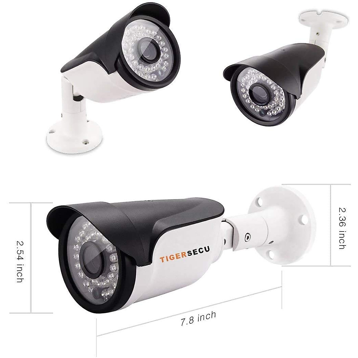 TIGERSECU Super HD 1080P 4-in-1 Security 4-Camera Bundle