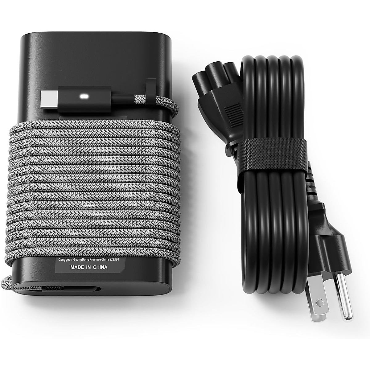 Charger for Dell 65W USB-C Laptop Charger Latitude 5400 5410 5420 5430 5440 5450 Power AC Adapter with Power Cord Cable, Black, HA65NM190