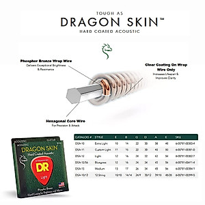 DR Strings DRAGON SKIN Acoustic Guitar Strings (DSA-2/11)