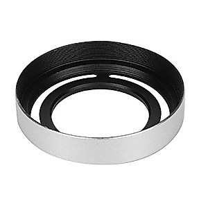 Oumij1 Hollow Metal Lens Hood - Compact Lens Hood - Detachable Camera Lens Hood - for Fuji X10/X20/X30 Camera(Silver)