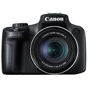 Canon PowerShot SX50 HS 12MP Digital Camera with 2.8-Inch LCD (Black) - International Version (No Warranty)
