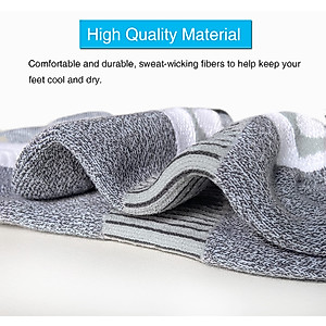 APTYID Women's Ankle Socks Athletic Cushioned Running, Size 6-9, White, 6 Pairs