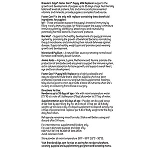 Revival Animal Health Breeder's Edge Foster Care Canine- Powdered Milk Replacer- for Puppies & Dogs- 4.5 Lb