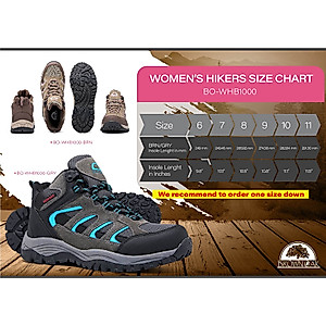 Brown Oak Womens Waterproof Outdoor Shoes Casual Trekking Work Hiking Boots (Brown, 8)