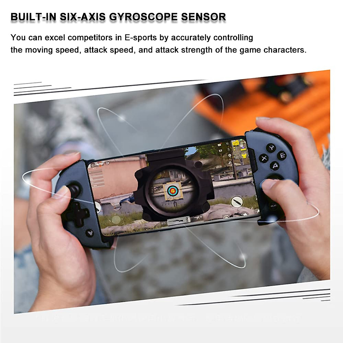 FLYDIGI Wee2T Telescopic Gamepad with Carry Case, Portable Gamepad with Flymapping Technology, Compatible for Android Gaming Devices within 3.5-6.3 Inch (75-165mm). Faster Connection.