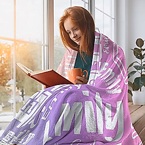 Personalized Name Blanket for Adults,Custom Name Blanket for Women Men,Super Soft Customized Gifts Name Blanket for Birthday Christmas Halloween Mothers Fathers Valentines Day (Color15,60"x80")