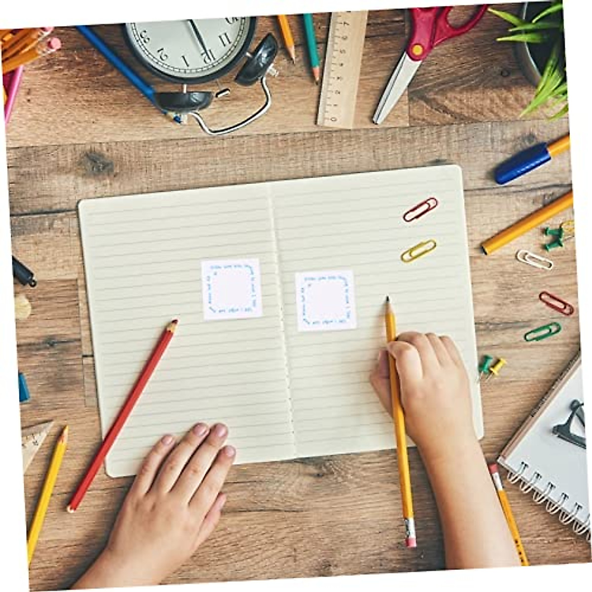 VILLCASE 2pcs Seal Decorative Wood Photo Album Scrapbook Seal Stamp Retro Decor Wooden Stamps Blue Decor Scrapbook Stamp DIY Seal Students Stationery Rubber Simple Hand Account