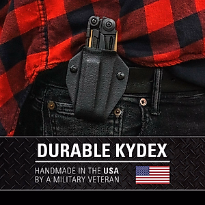 Clip & Carry Kydex Multitool Sheath for the Leatherman MUT & MUT EOD - Made in USA - Multi Tool Holder Holster - Black