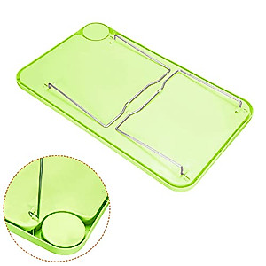 PATIKIL Breakfast Tray Table, 2 Pack Bed Trays with Folding Legs Reusable Serving Platter Laptop Snack Desk for Eating, Green
