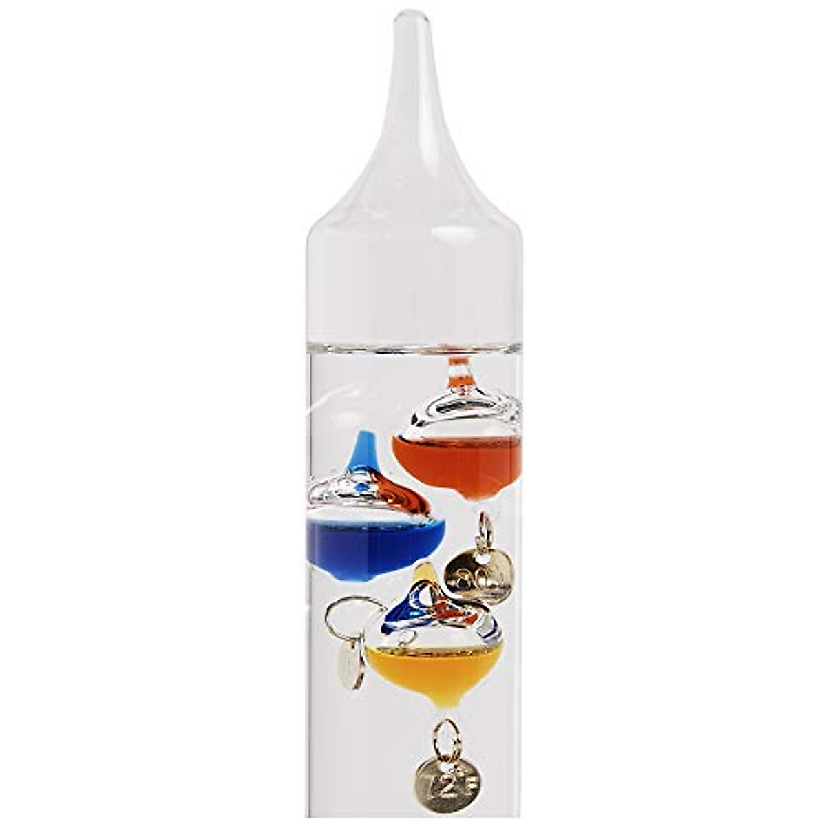 AcuRite 00795A2 Galileo Thermometer with Glass Globe Barometer, Barometer Set, Glass/Wood
